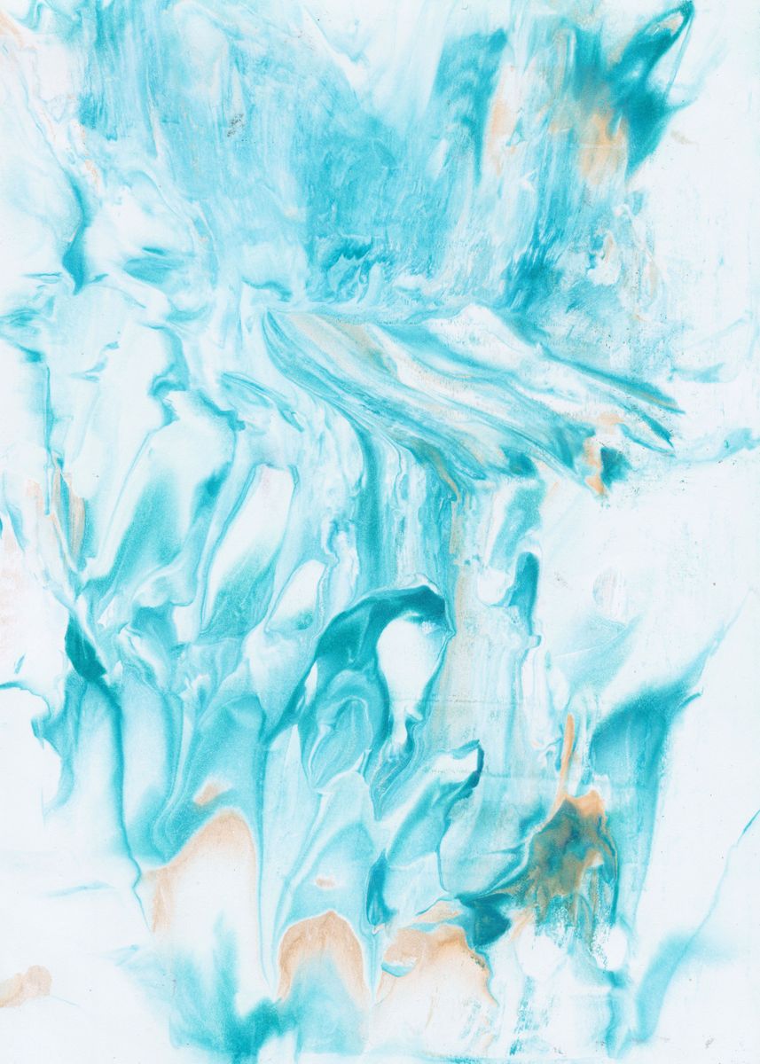 'Ocean Ink Marble 1' Poster, picture, metal print, paint by Anita's ...