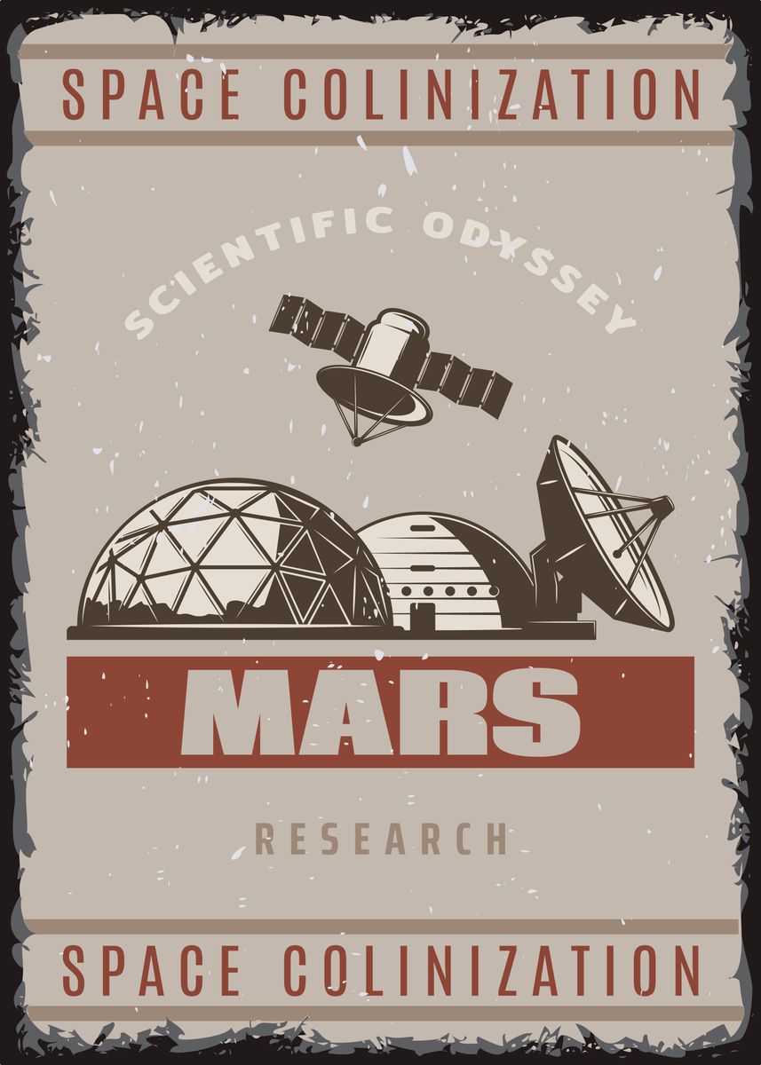 'Mars Colonization' Poster, picture, metal print, paint by Diego The ...