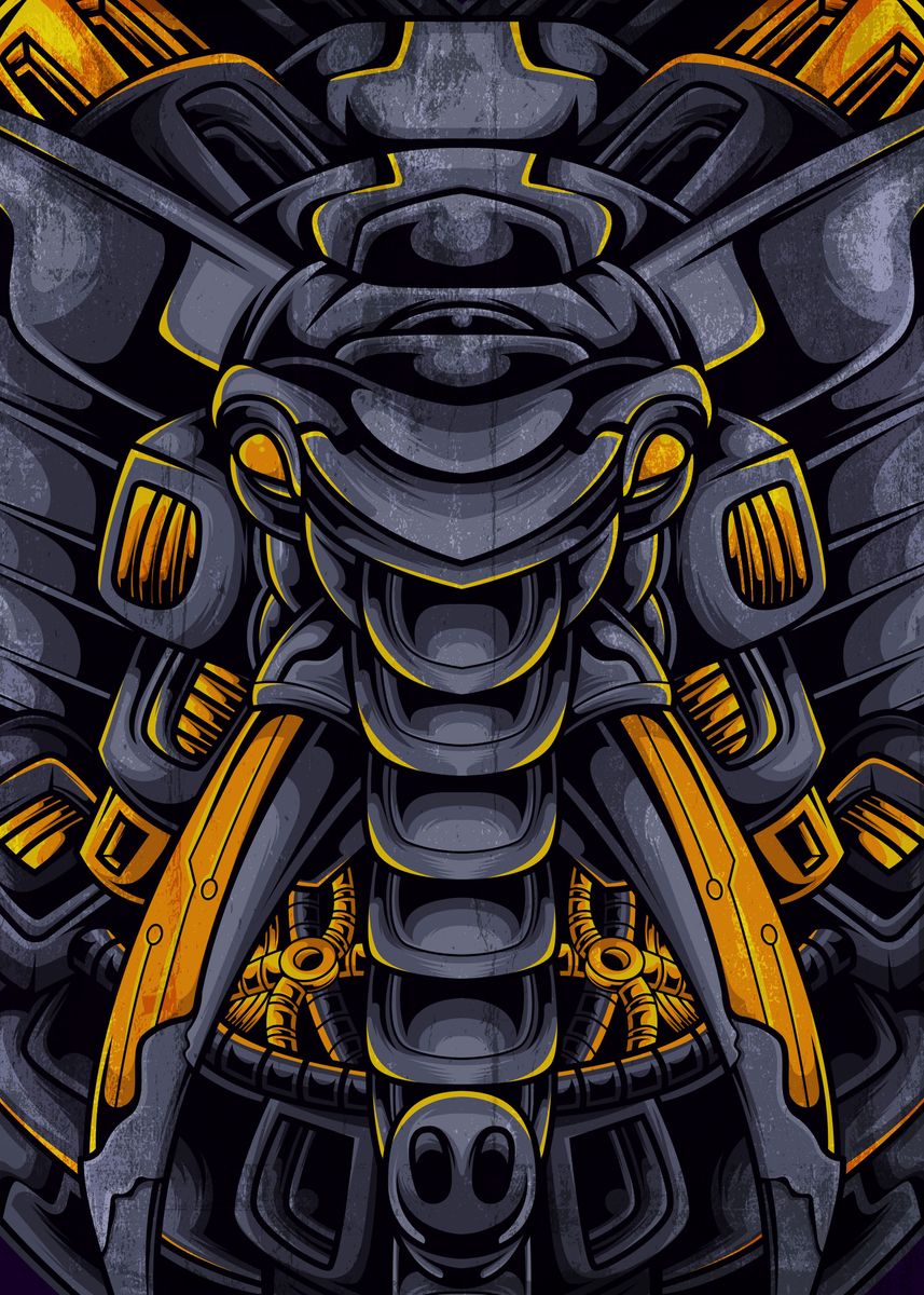 'Mecha Elephant' Poster, picture, metal print, paint by Kunyah | Displate