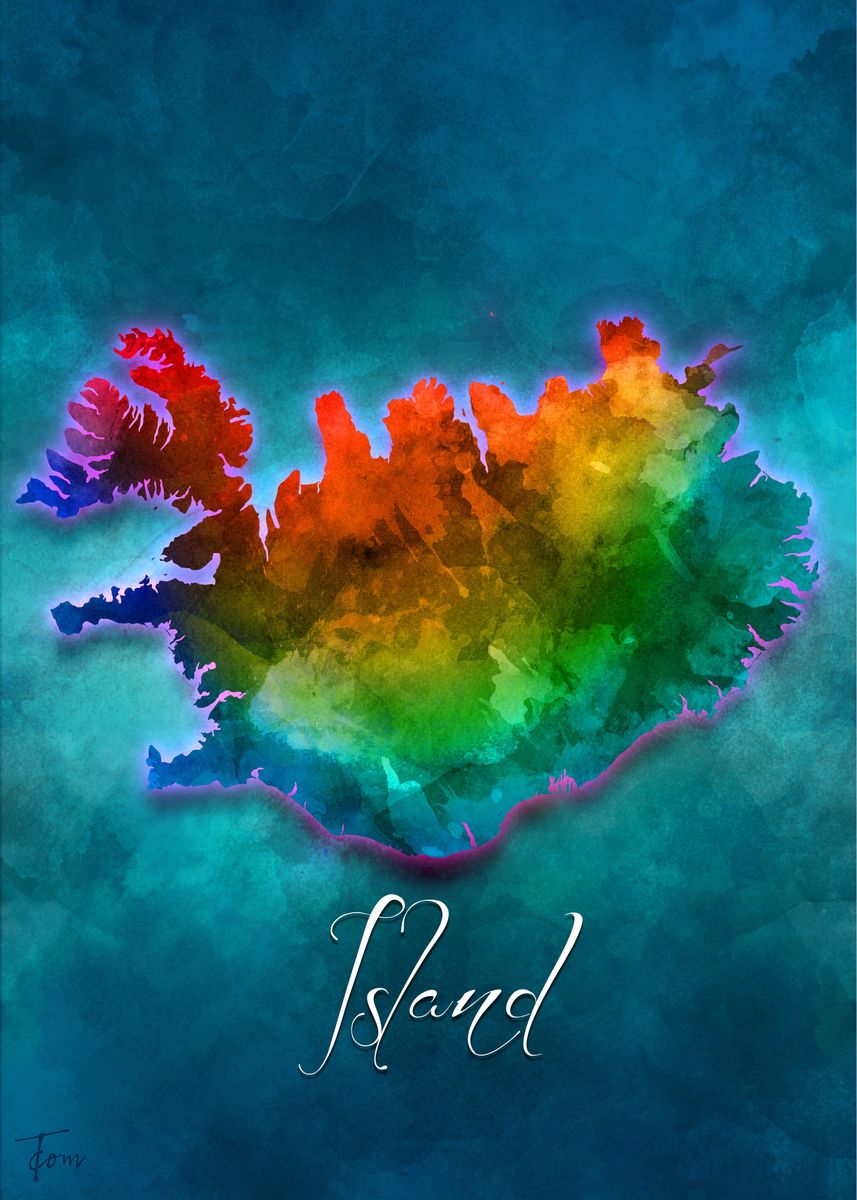 'Island' Poster, picture, metal print, paint by Petra Rommelfanger ...