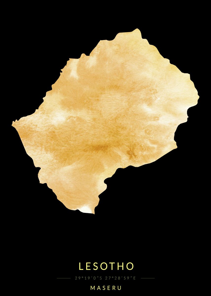 'Lesotho Gold' Poster, picture, metal print, paint by Jerhus | Displate