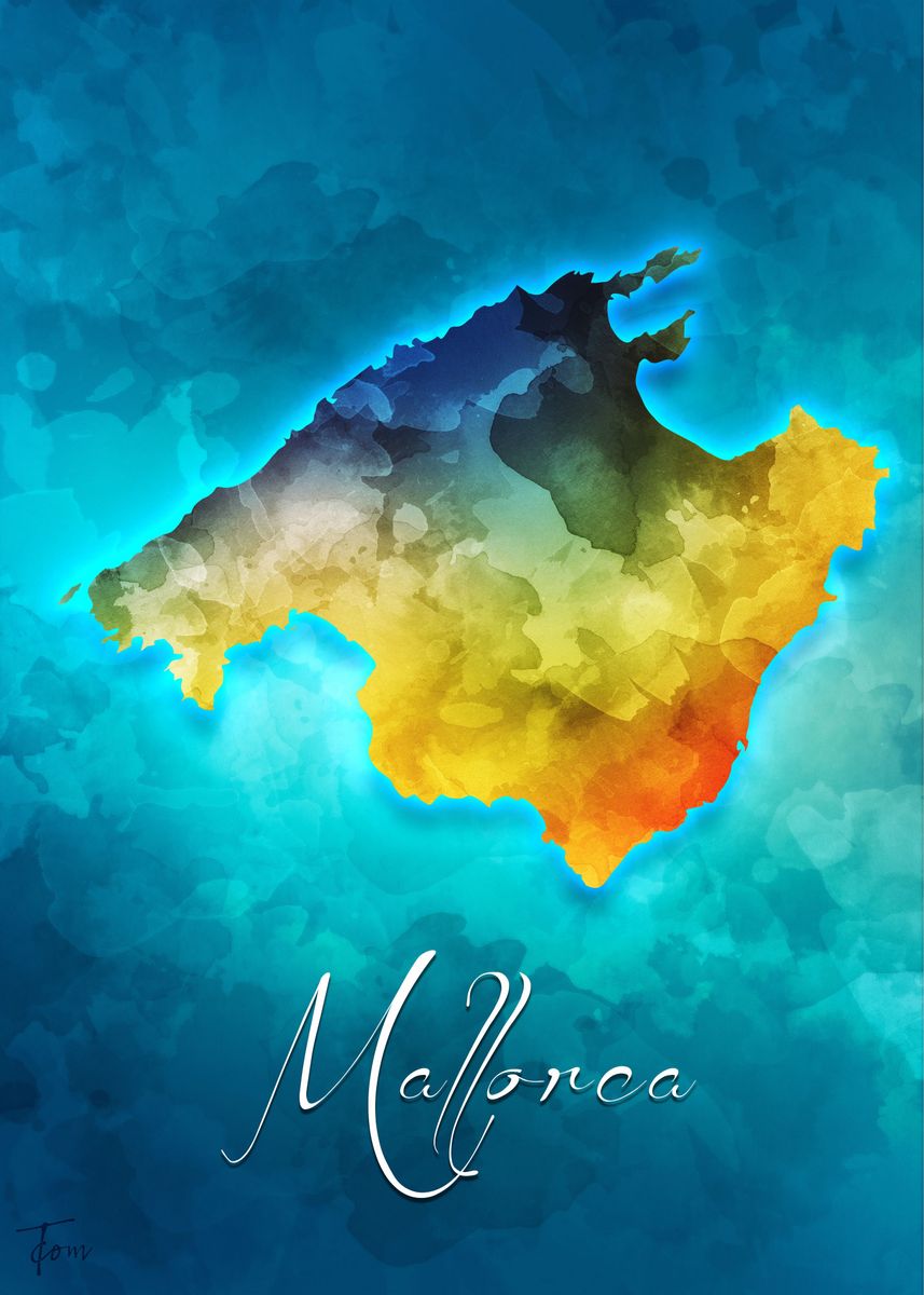 'Mallorca' Poster, picture, metal print, paint by Petra Rommelfanger ...