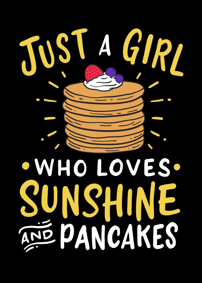 'Pancake Sunshine' Poster, picture, metal print, paint by Mealla | Displate