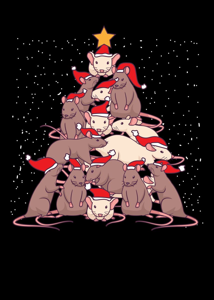 'Rat Christmas' Poster by CatRobot | Displate