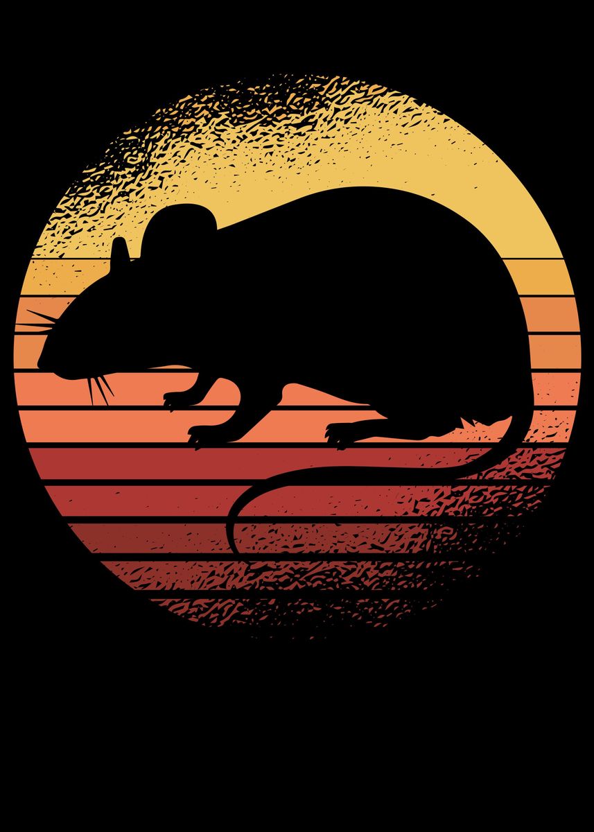 'Rat Retro Vintage' Poster by CatRobot | Displate