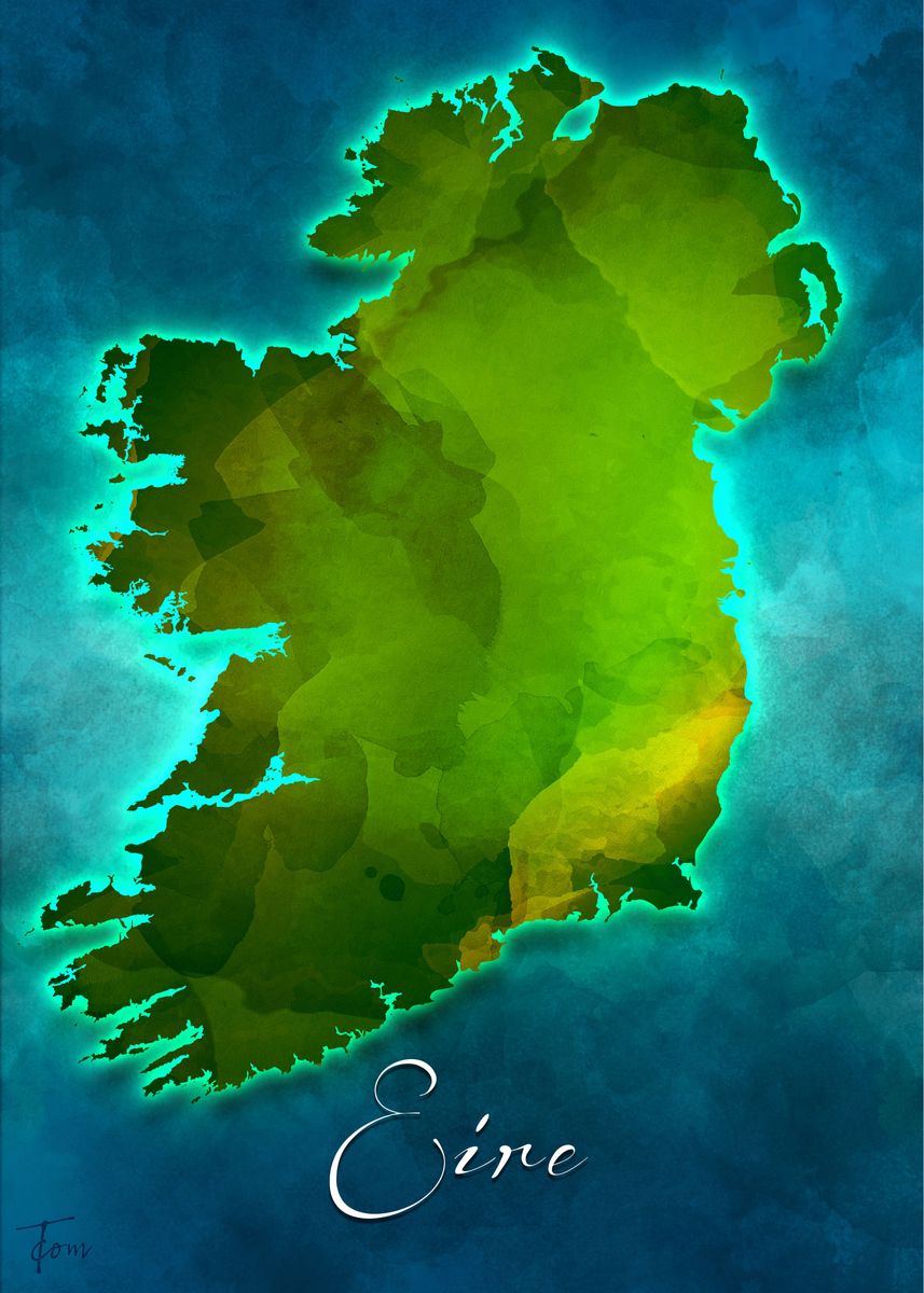 'Eire' Poster, picture, metal print, paint by Petra Rommelfanger | Displate