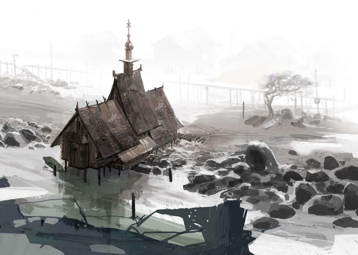 'Dolorian Church' Poster by Disco Elysium | Displate