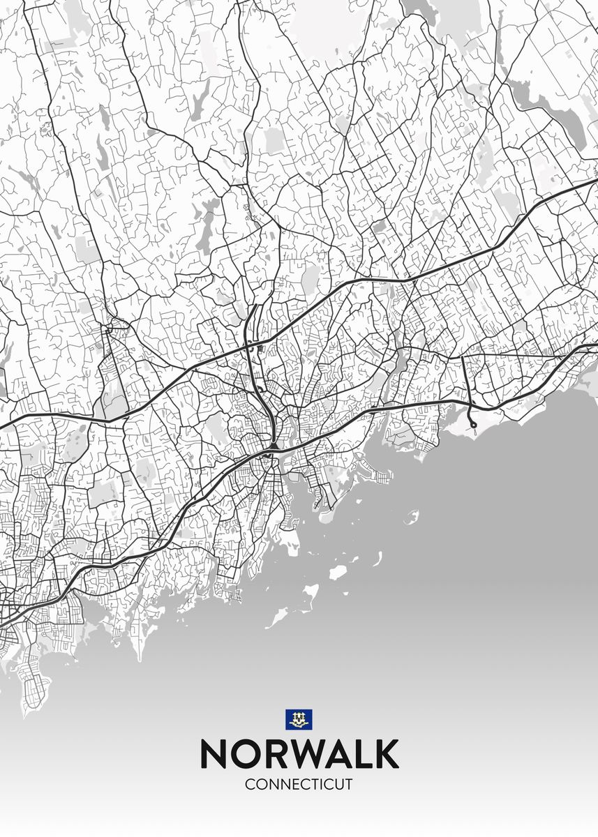 'Norwalk CT' Poster by IMR Designs | Displate