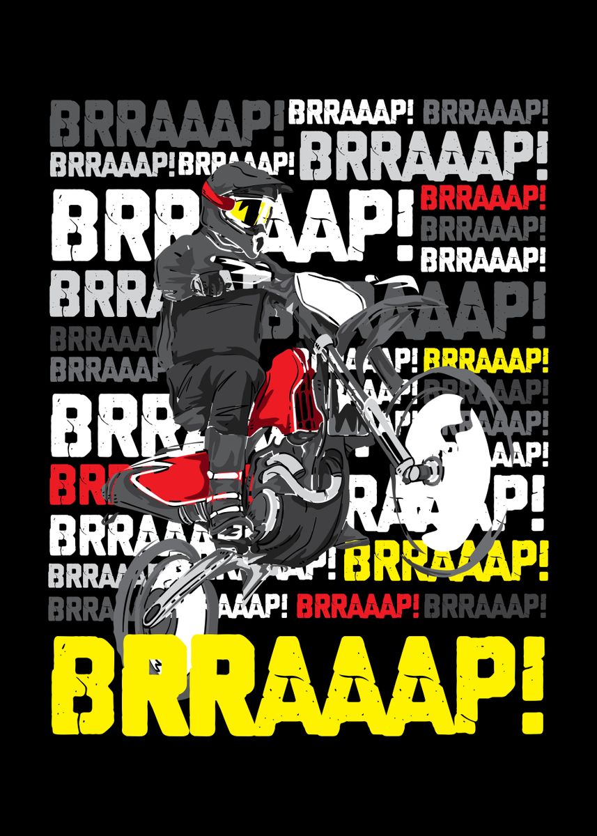 'Dirt Biking' Poster, picture, metal print, paint by Shiva121 | Displate