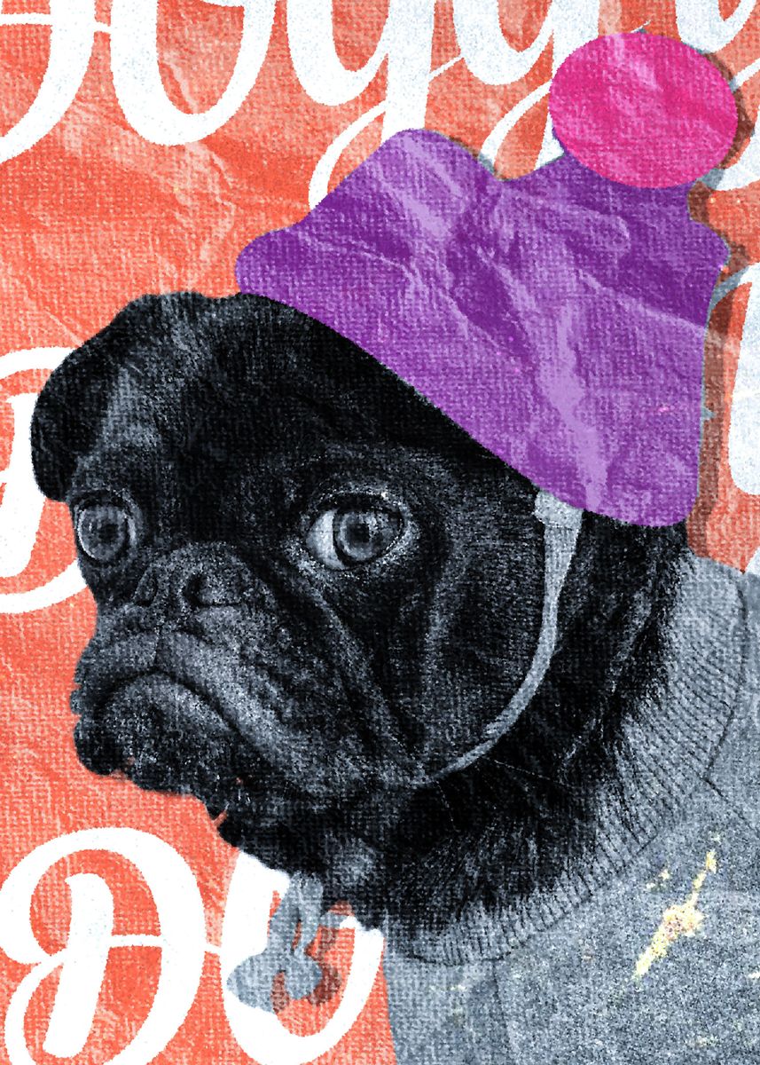 'SAD DOG' Poster, picture, metal print, paint by Osamazone | Displate