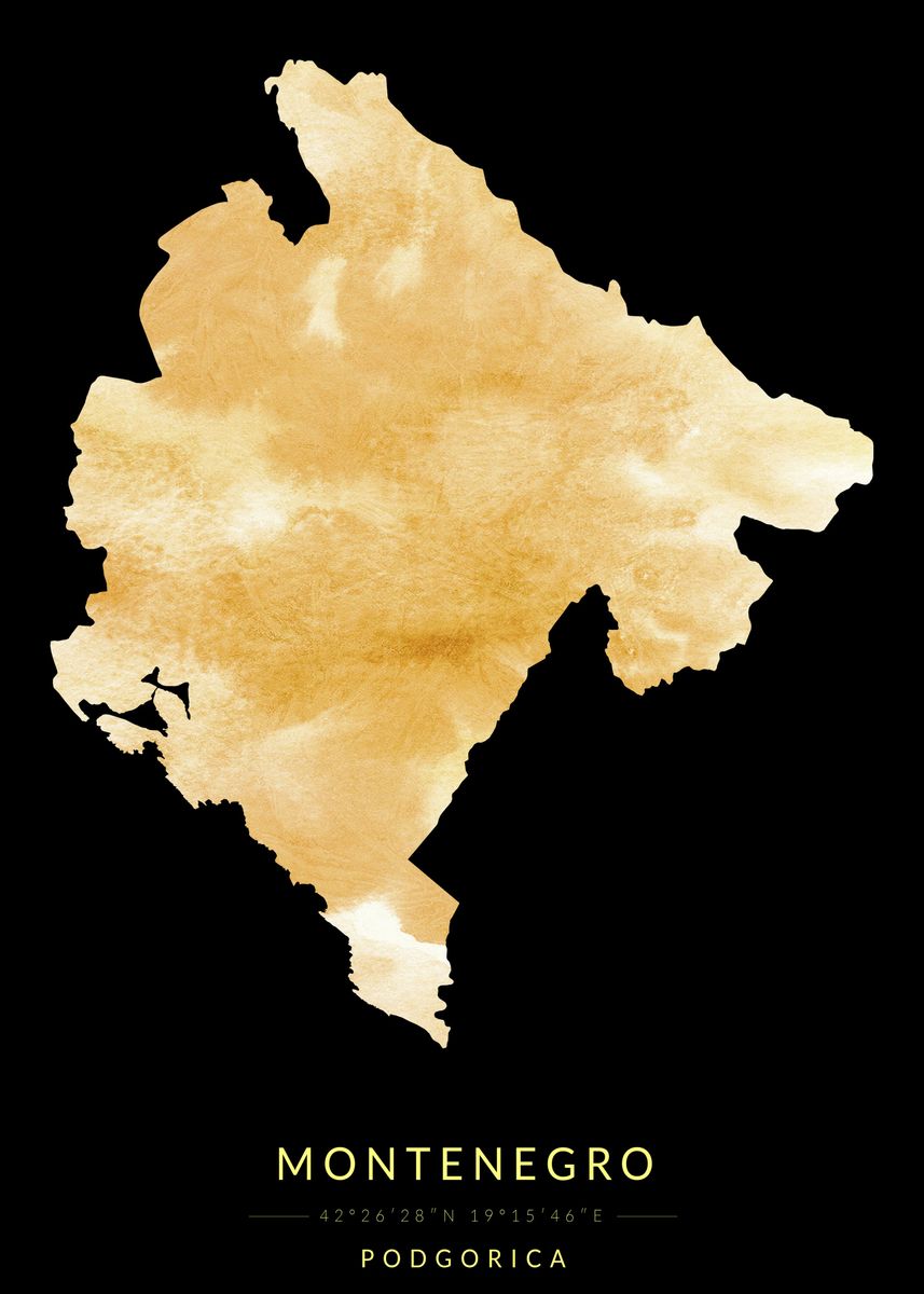 'Montenegro Gold' Poster, picture, metal print, paint by Jerhus | Displate