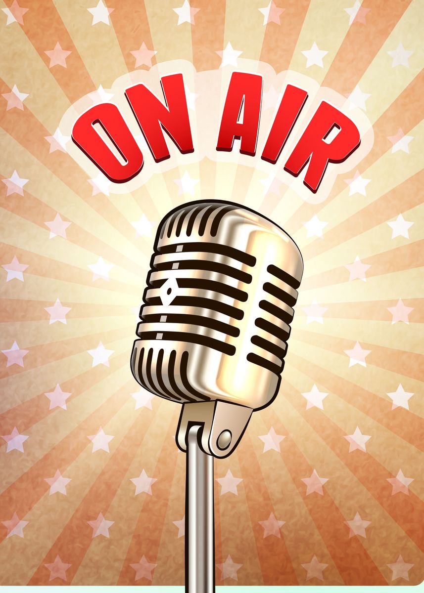 'On Air ' Poster, picture, metal print, paint by Sam Brady | Displate