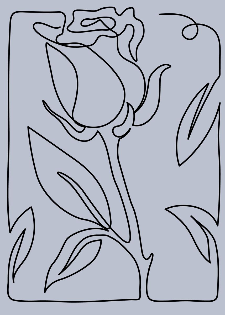 'Rose Line' Poster by Kill2Kill | Displate