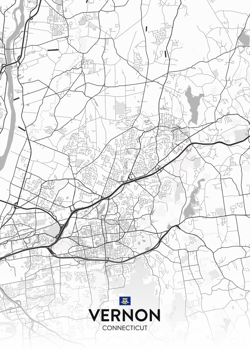 'Vernon CT' Poster, picture, metal print, paint by IMR Designs | Displate