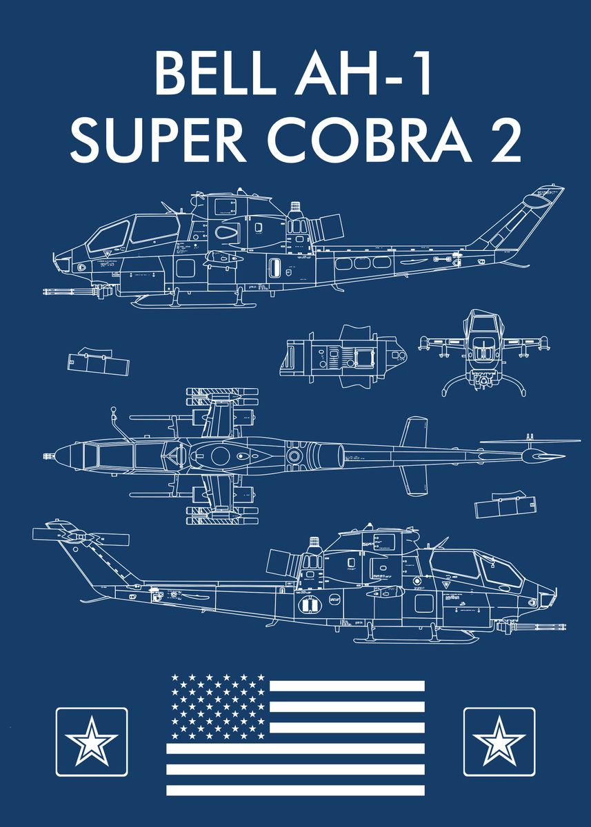 'BELL AH 1 SUPER COBRA' Poster, picture, metal print, paint by Atomic ...