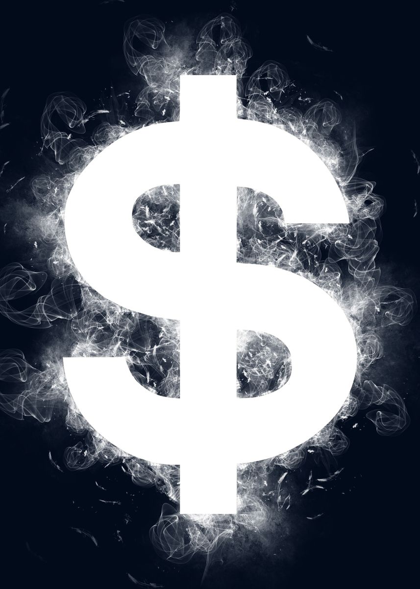 'dollar smoky ' Poster, picture, metal print, paint by shiner artist ...