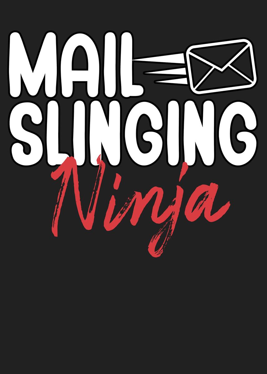 'Mail slinging Ninja' Poster, picture, metal print, paint by maxdesign ...
