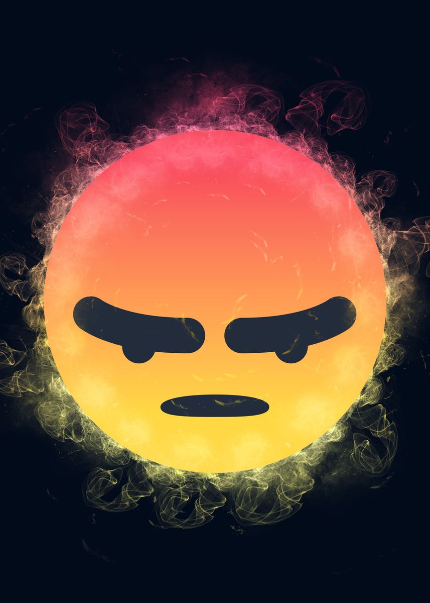 'angry emoji emoticon ' Poster, picture, metal print, paint by shiner ...