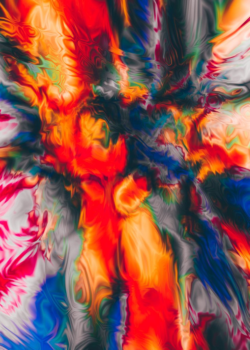 'Abstract Splash' Poster by Five Senses Art | Displate