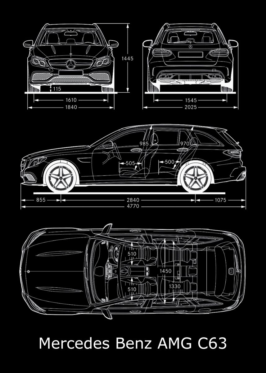' Mercedes Benz AMG C63 ' Poster by Retal | Displate