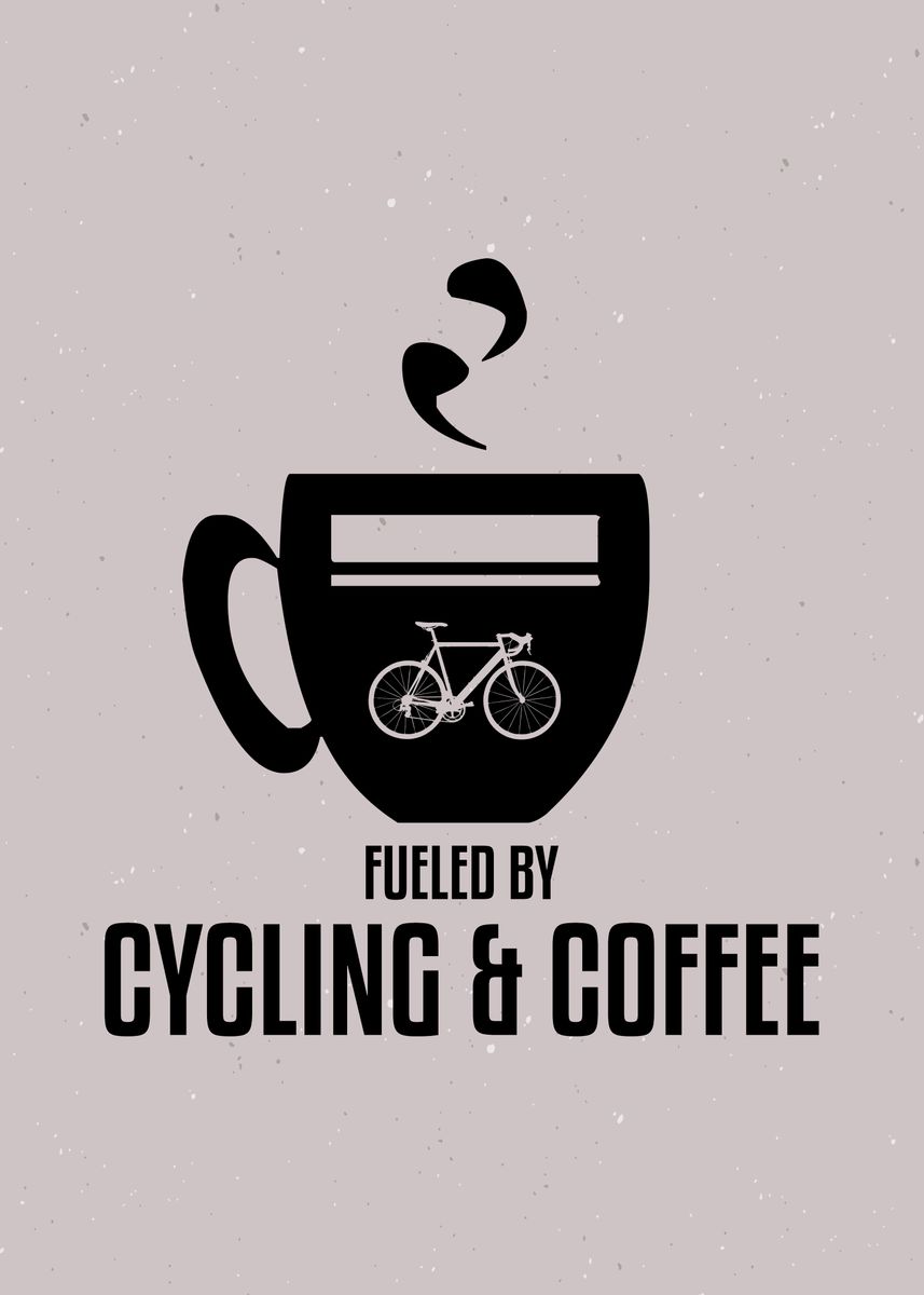'Cycling And Coffee Decor ' Poster, picture, metal print, paint by ...