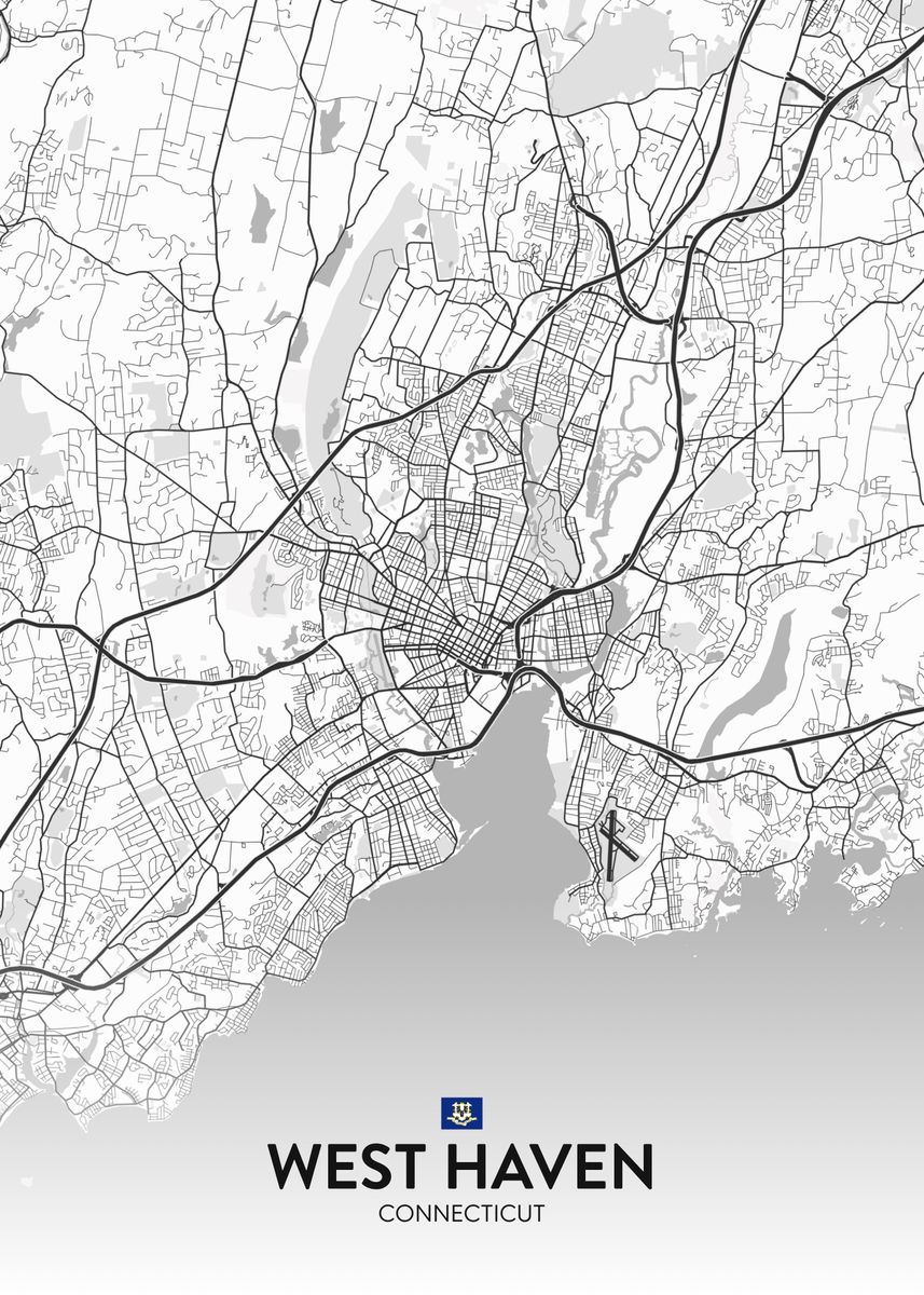 'West Haven CT' Poster, picture, metal print, paint by IMR Designs ...