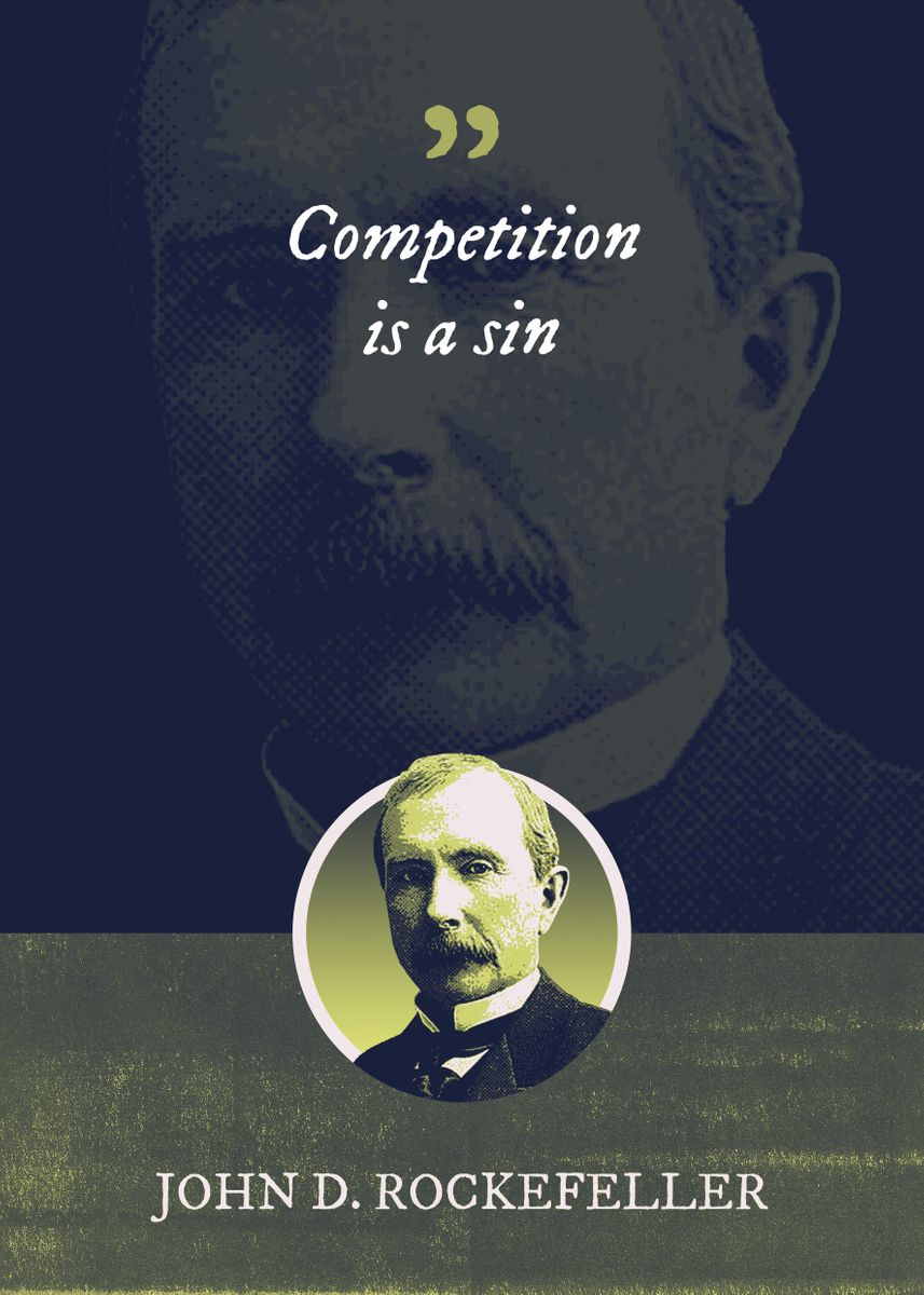 'Competition is a sin' Poster, picture, metal print, paint by Syahrasi ...