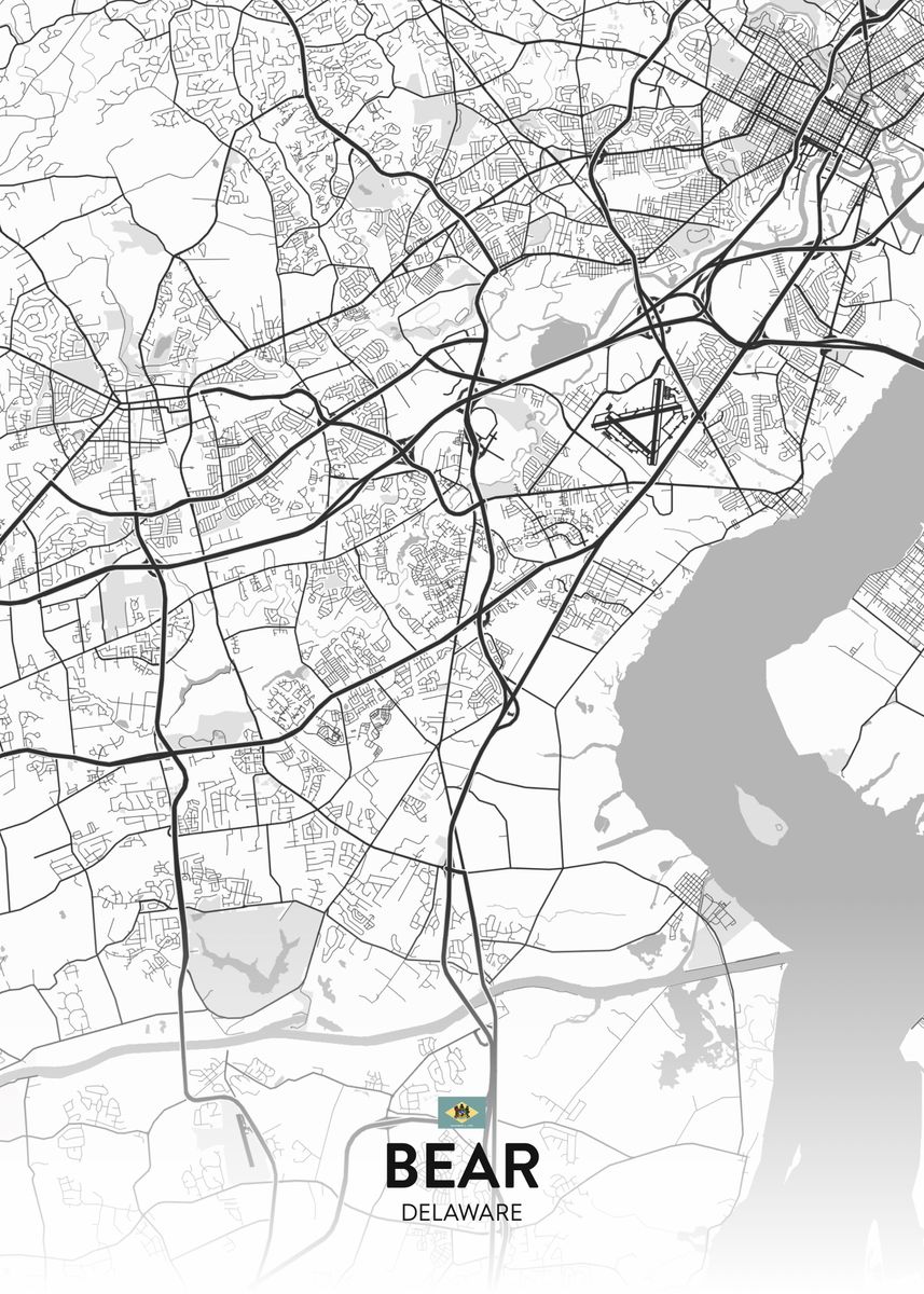 'Bear DE' Poster, picture, metal print, paint by IMR Designs | Displate