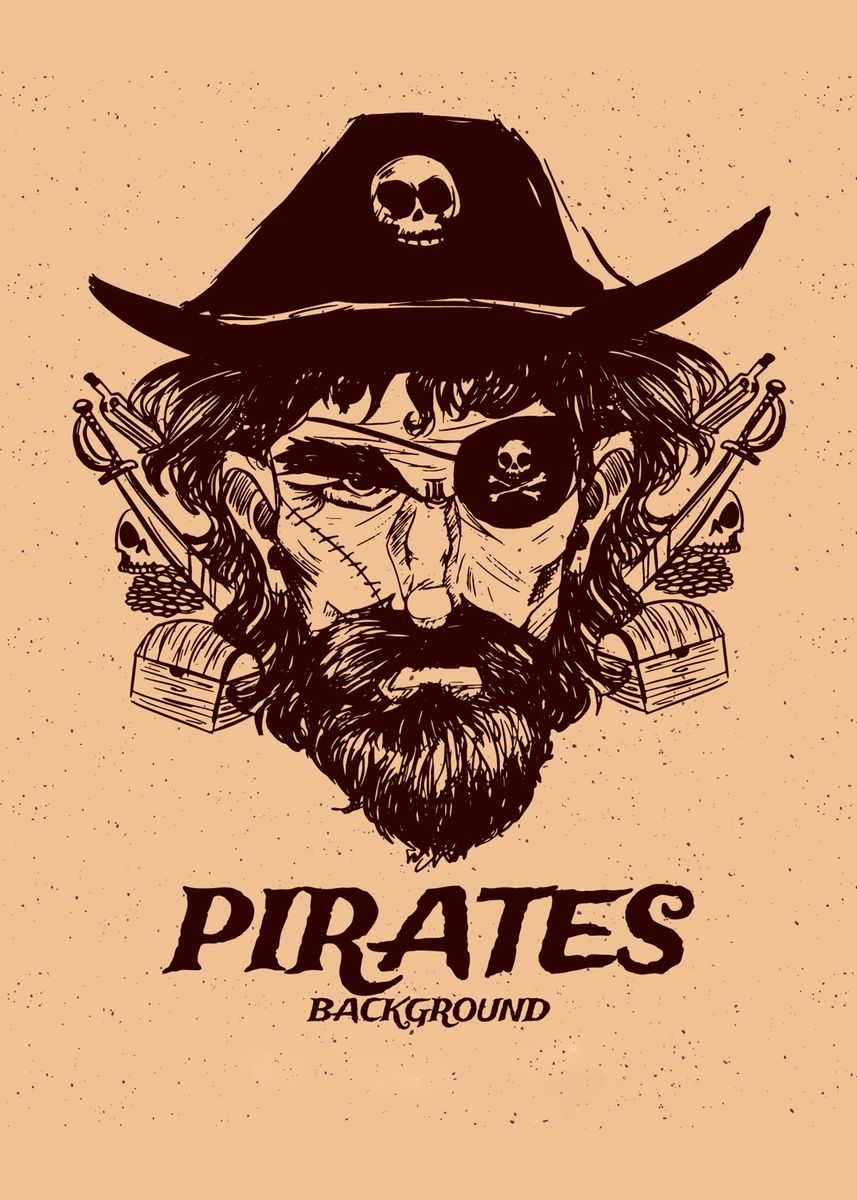 'Pirate' Poster by Nick Vujick | Displate