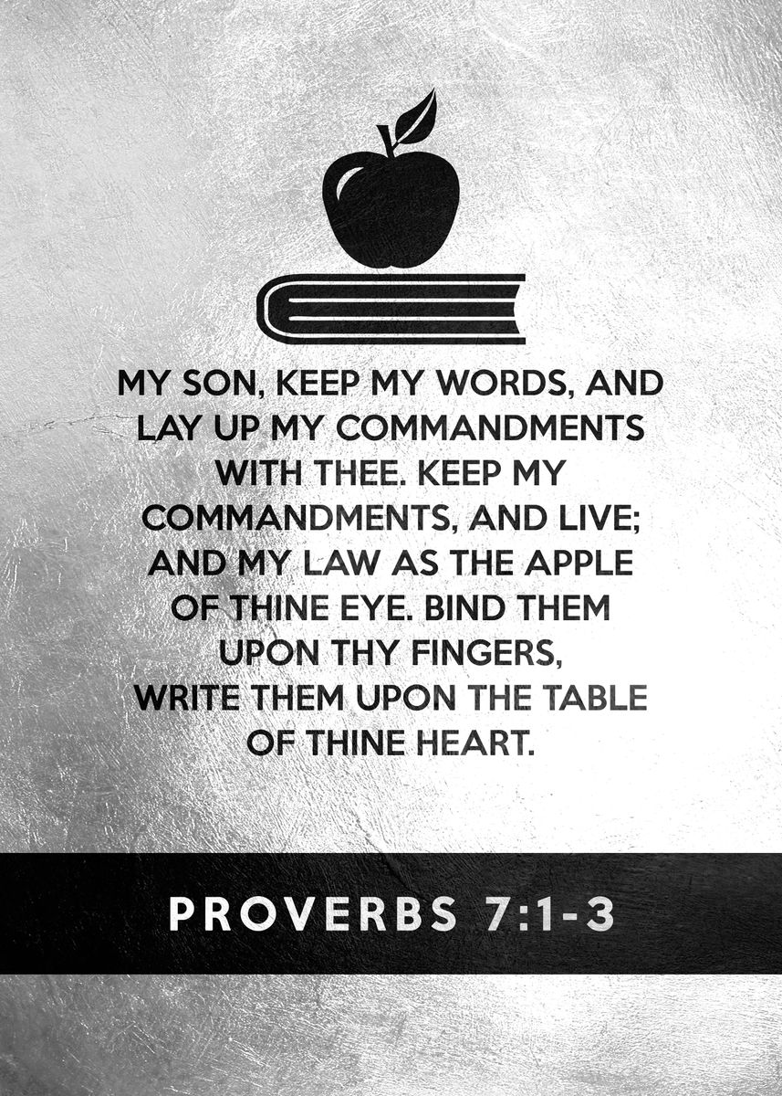 'Proverbs 7 1 3' Poster by ABConcepts | Displate