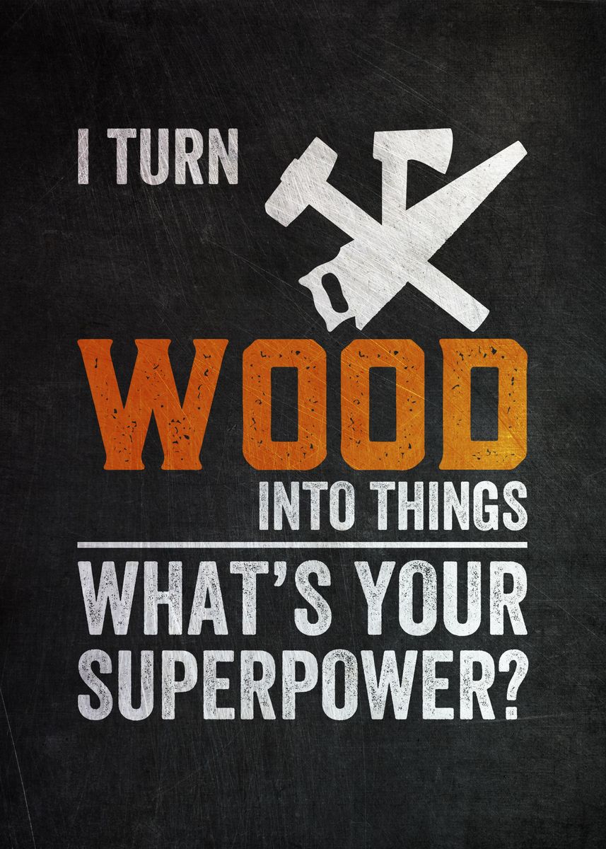 'Woodworker' Poster, picture, metal print, paint by PosterWorld | Displate