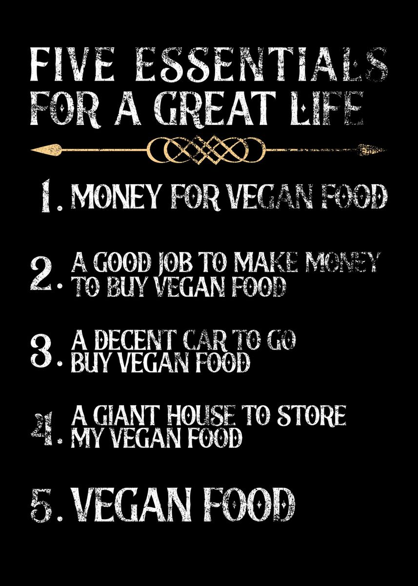 'Five Essentials For A' Poster, picture, metal print, paint by schmidde ...