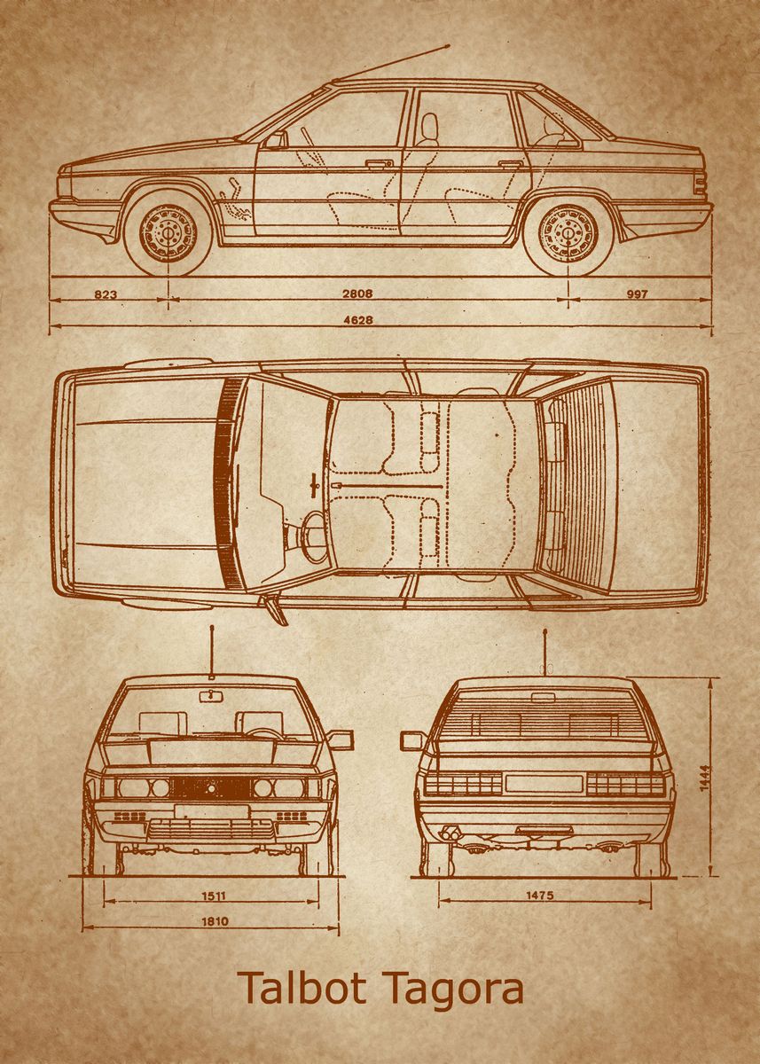 'Talbot Tagora 1980 old ' Poster by The Bright Art | Displate