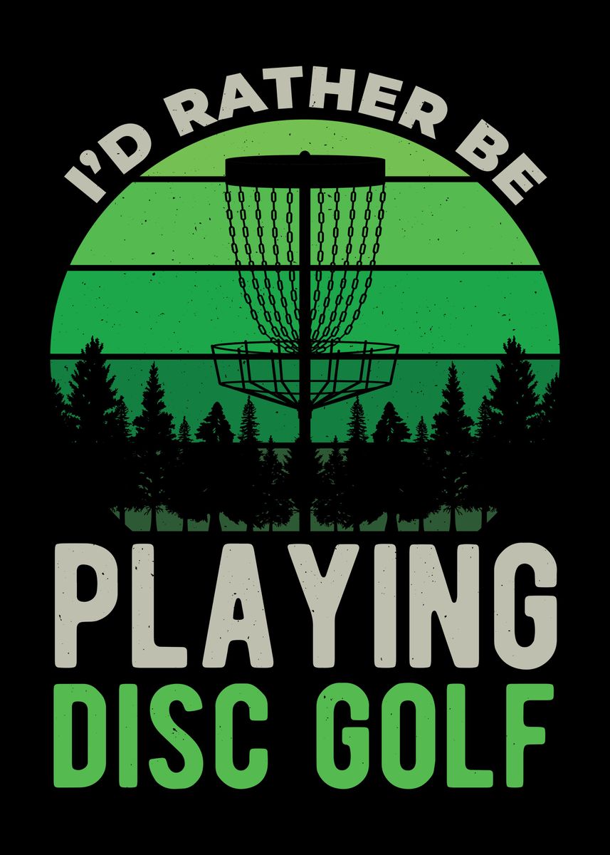 'Disc Golf Funny' Poster, picture, metal print, paint by Visualz | Displate