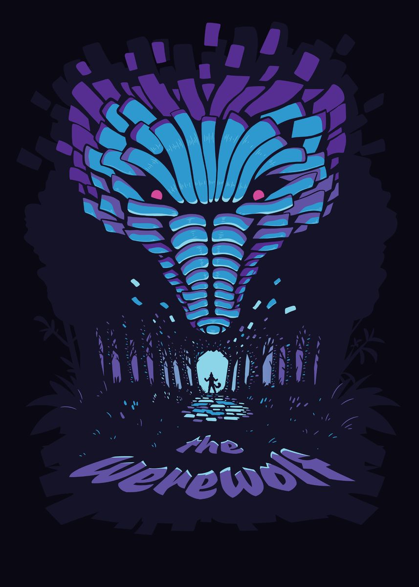 'Werewolf' Poster, picture, metal print, paint by Maax Fantasy | Displate