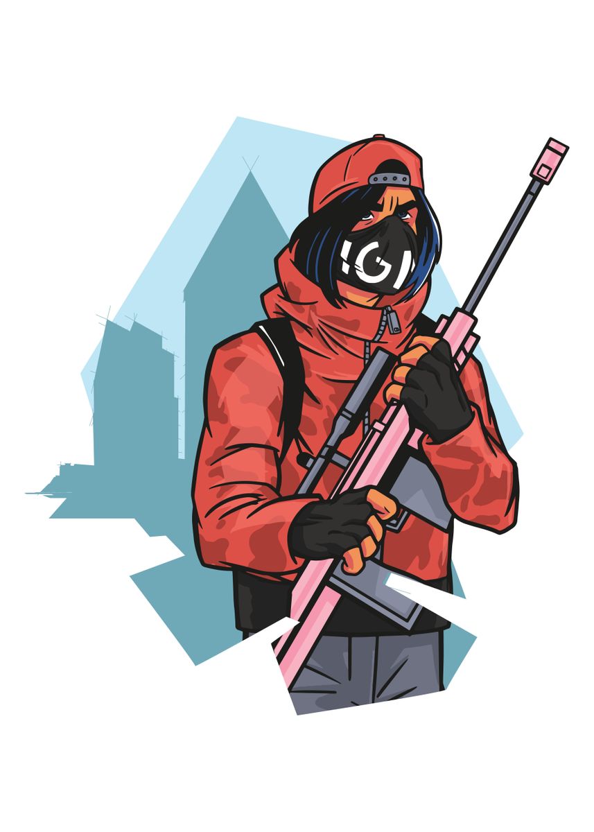 'RIFLE CHARACTER' Poster by thetshirtshop2020 | Displate