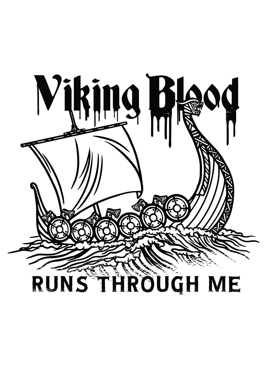 'Viking blood' Poster, picture, metal print, paint by Maax Fantasy ...