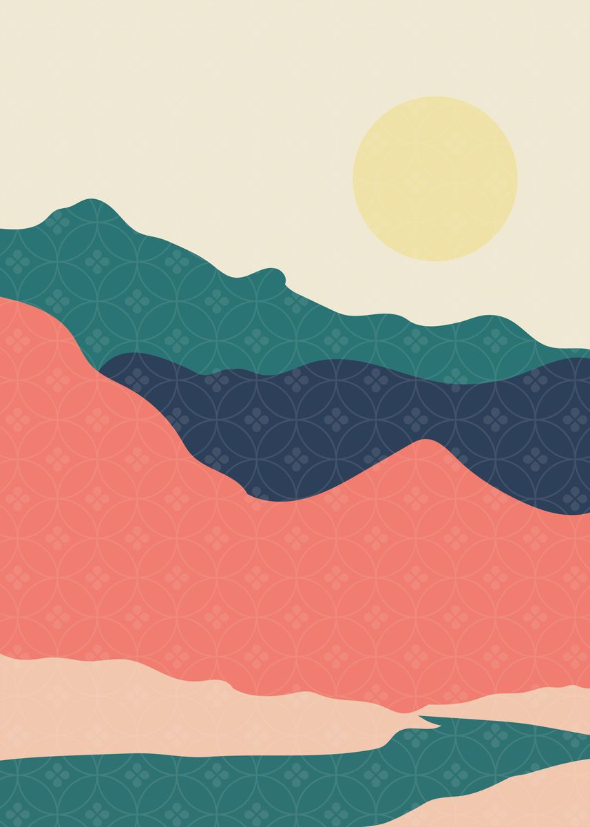 'Pink Valley' Poster by Kunyah | Displate