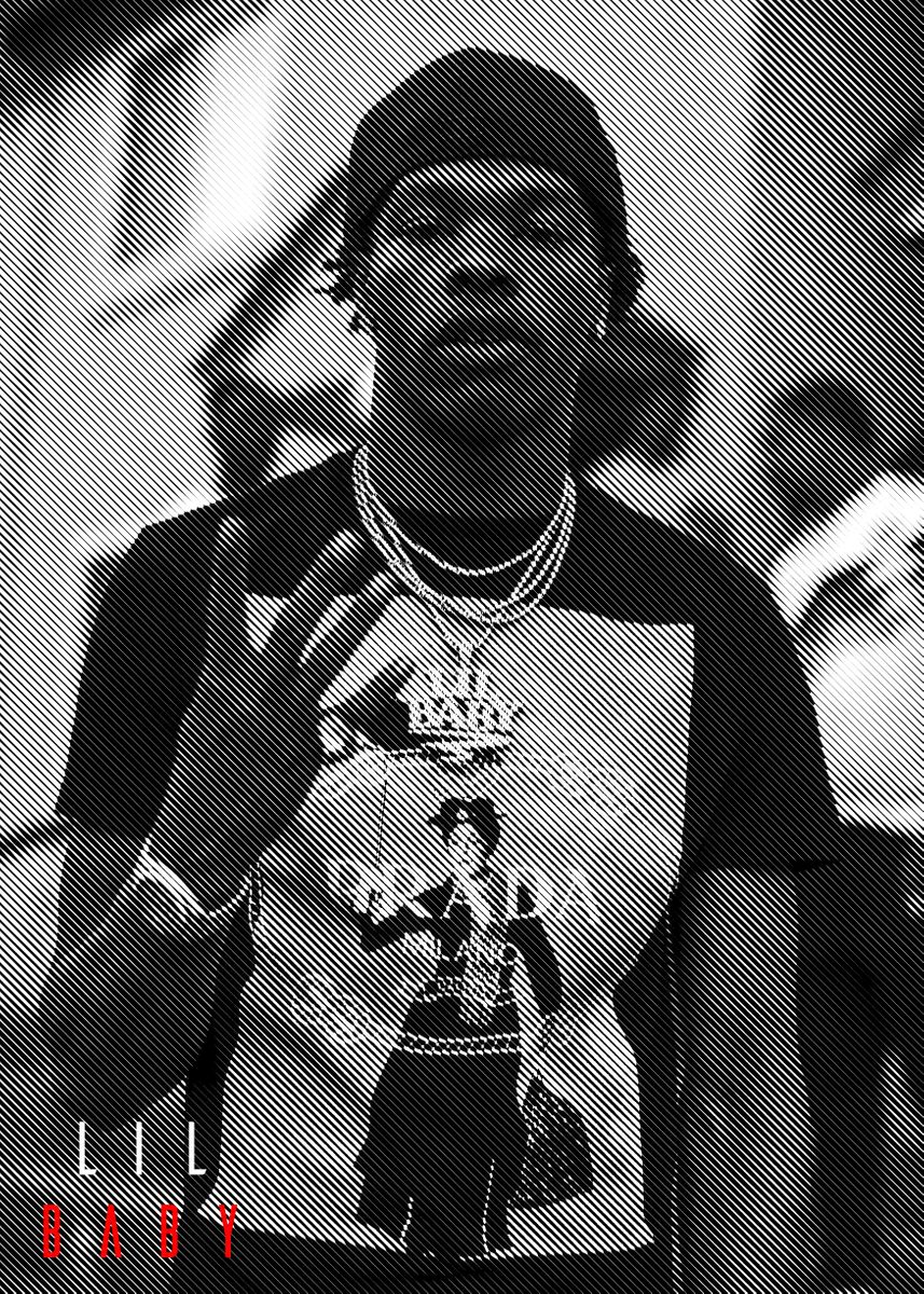 'Lil Baby Rapper Hip Hop' Poster, picture, metal print, paint by TrexNa ...