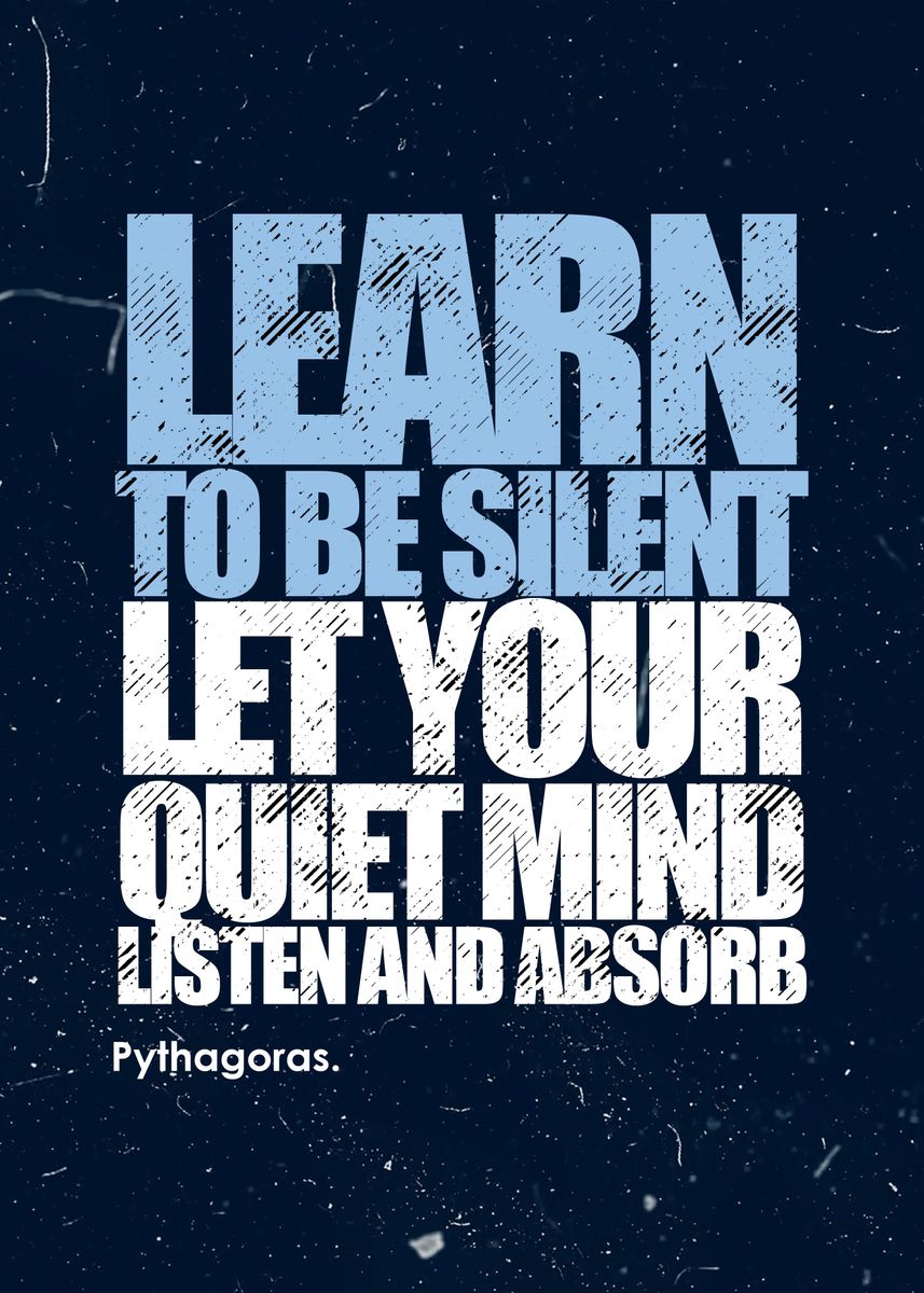 'PYTHAGORAS QUOTE' Poster, picture, metal print, paint by MoveUp | Displate