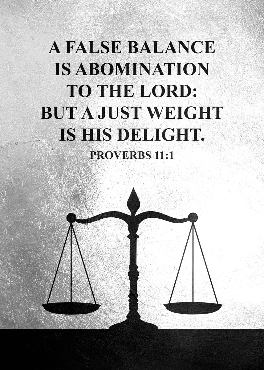 'Proverbs 11 1' Poster by ABConcepts | Displate