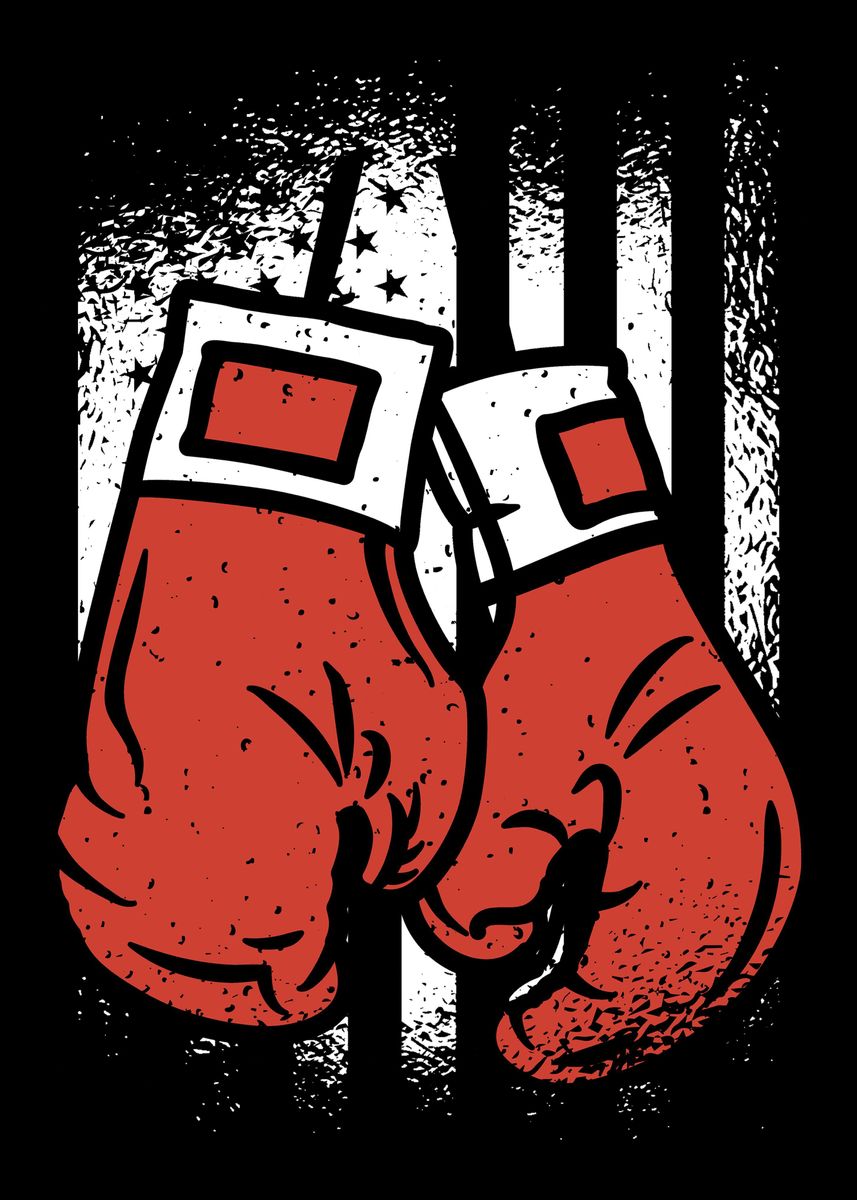 'Boxing Boxer USA Flag' Poster by ankarsdesign | Displate