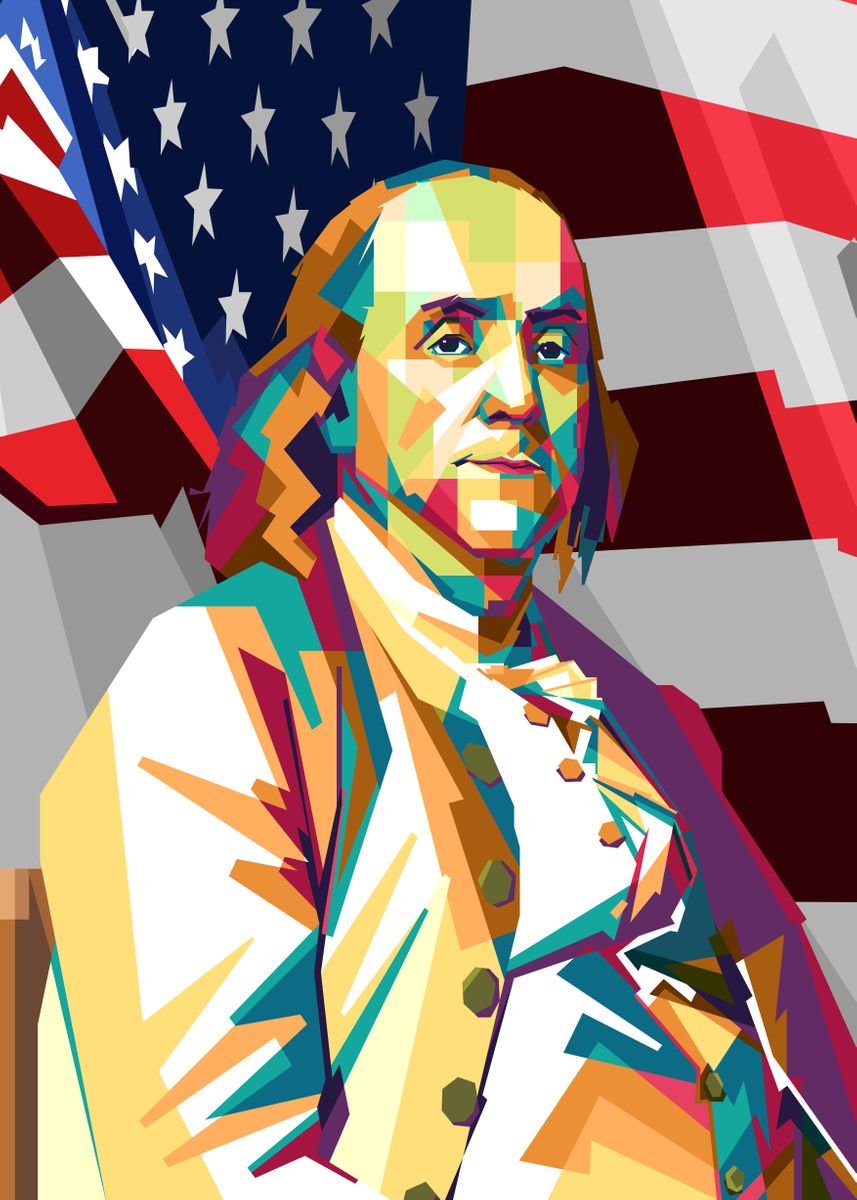 'Benjamin Franklin' Poster, picture, metal print, paint by Fill Artwork ...