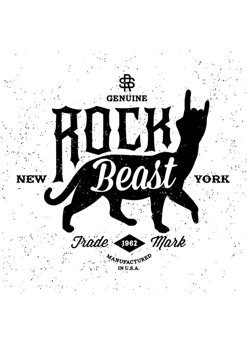 'Rock Beast New York' Poster, picture, metal print, paint by ...