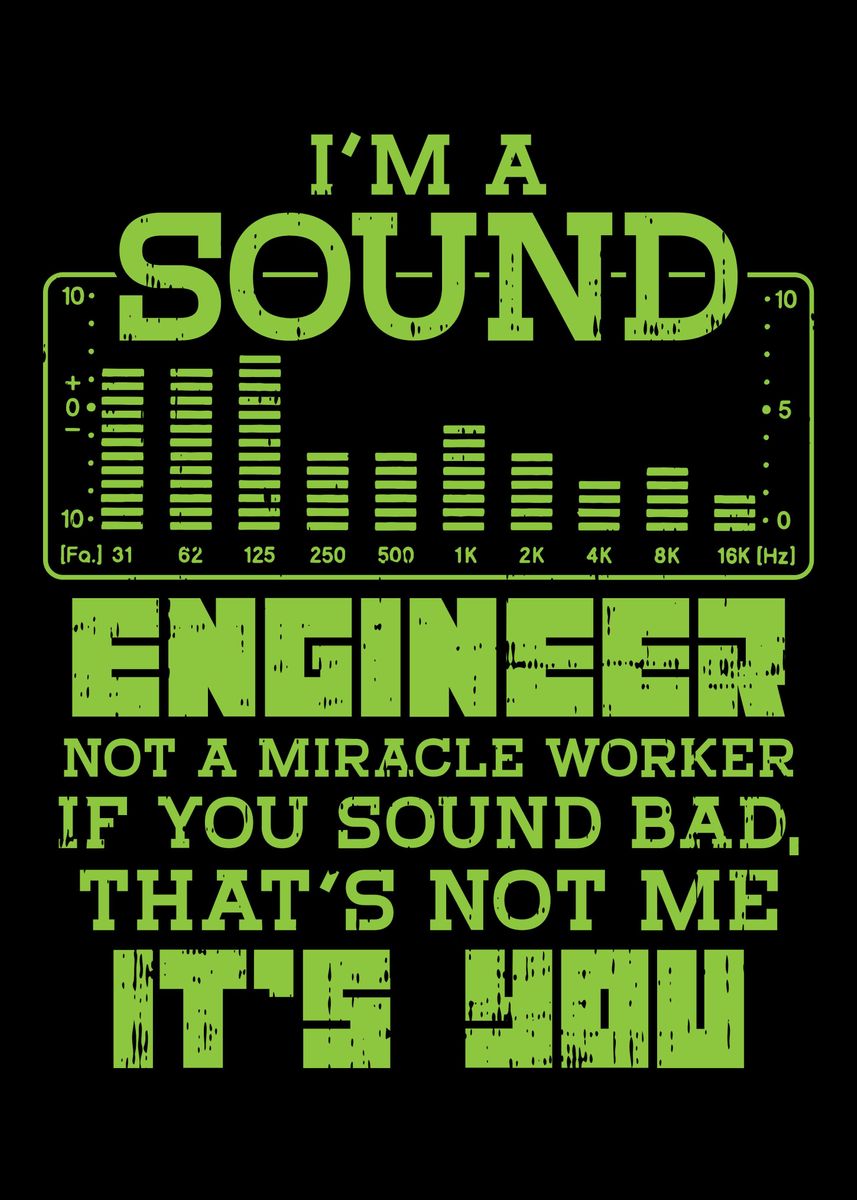 'Funny Sound Engineer' Poster by PiolettaArt | Displate
