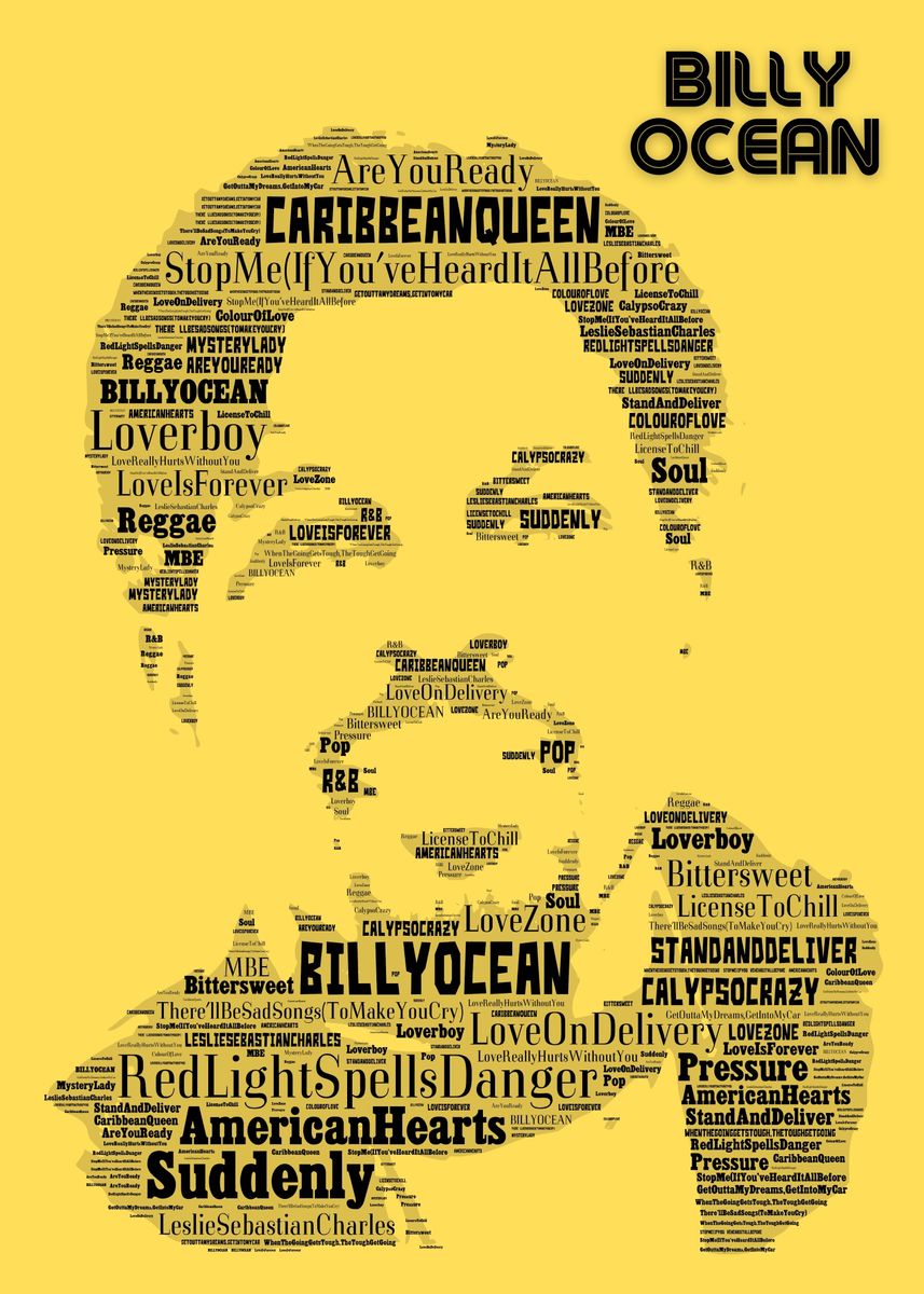 'Billy Ocean' Poster by The Icons Collection | Displate