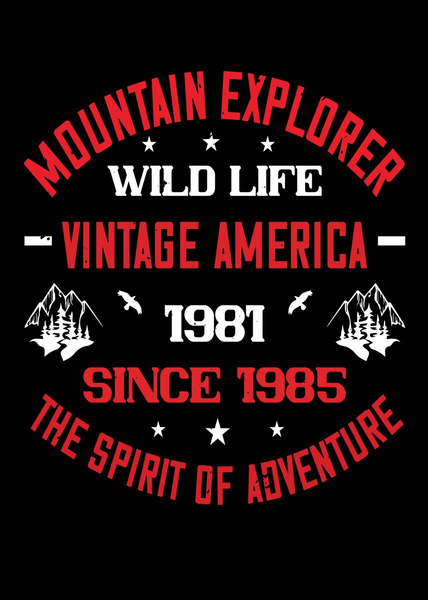 'mountain explorer' Poster, picture, metal print, paint by gera | Displate