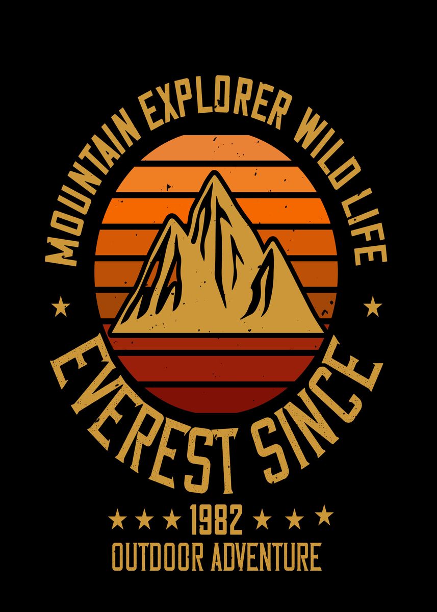 'mountain explorer' Poster, picture, metal print, paint by gera | Displate