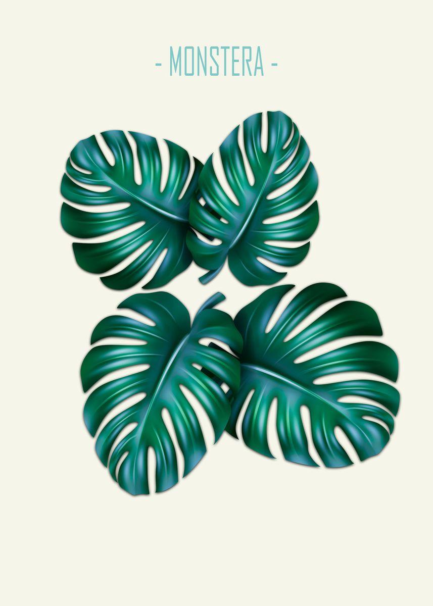 'Monstera' Poster by Jeff Creative Art | Displate