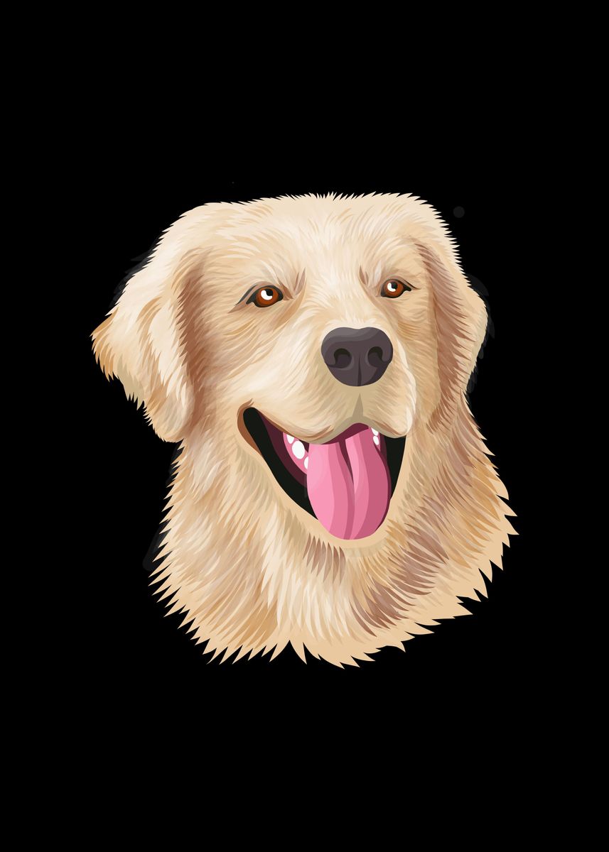 'Labrador' Poster, picture, metal print, paint by Anime Monday | Displate